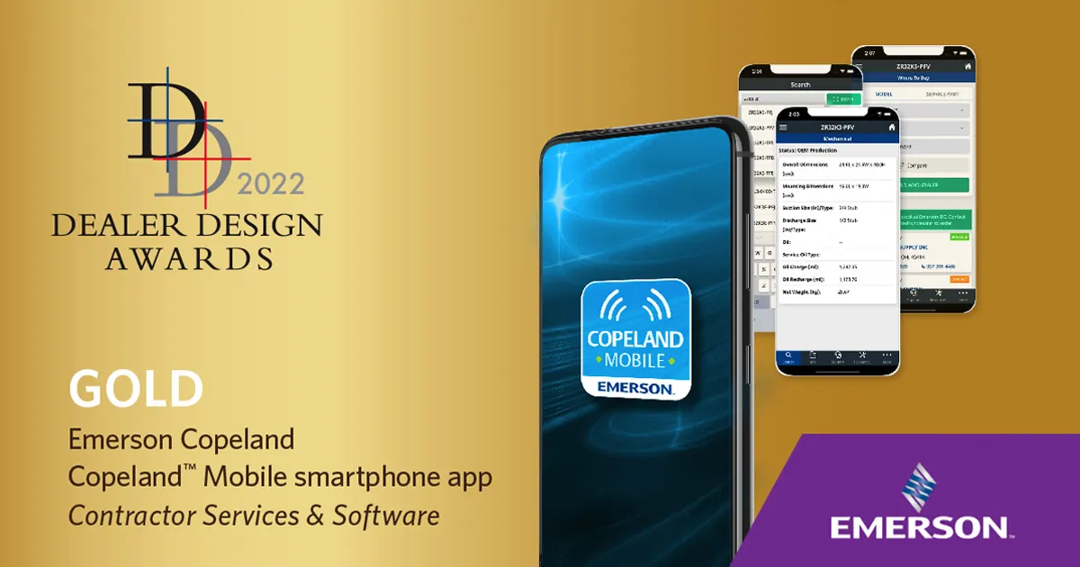 Copeland™ Mobile App Wins a Gold Dealer Design Award